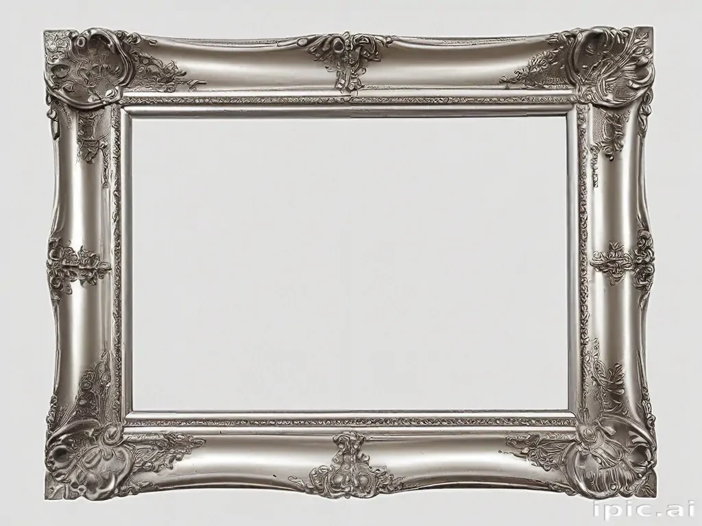 Elegant Vintage Silver Picture Frame Ready for Your Favorite Artwork