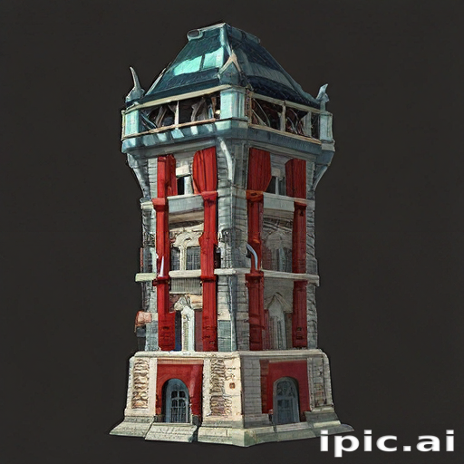 Intricately Designed Tower with Unique Architectural Features and ...