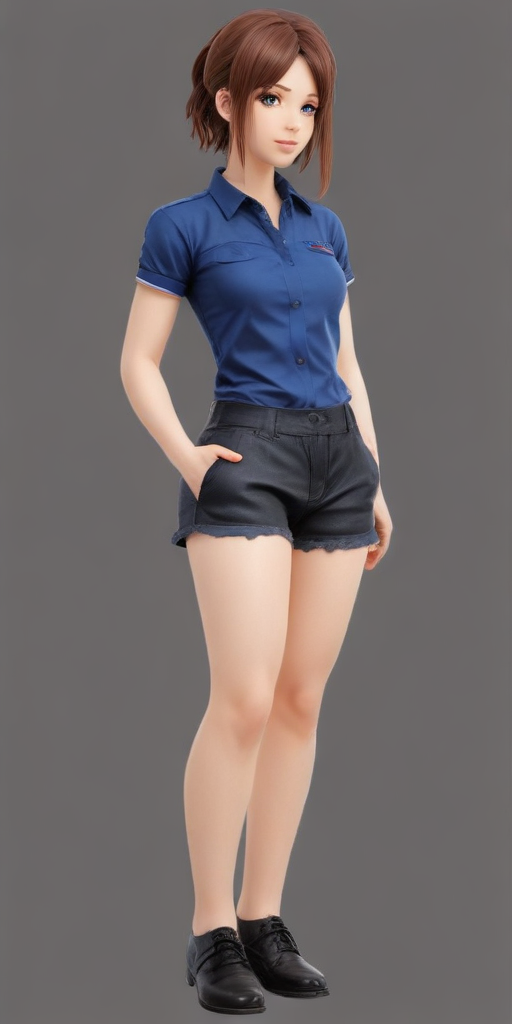 woman anime full body