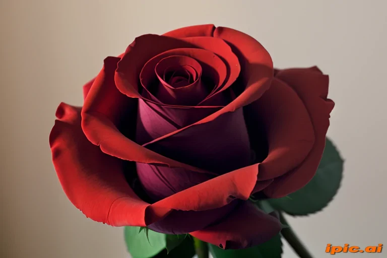 Stunning Close-Up of a Vibrant Red Rose in Full Bloom