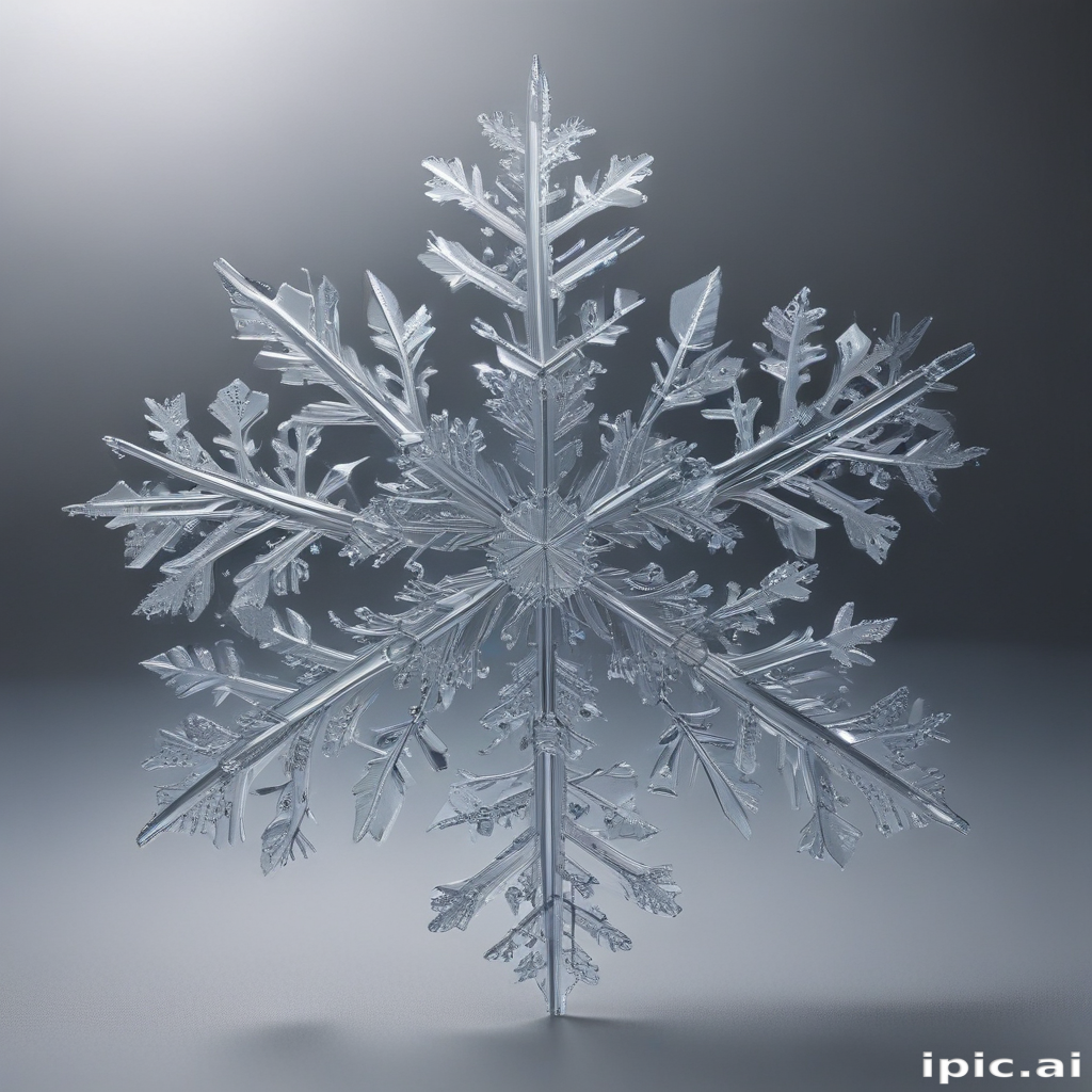 A Stunningly Detailed Ice Crystal Snowflake Captured in Brilliant Clarity