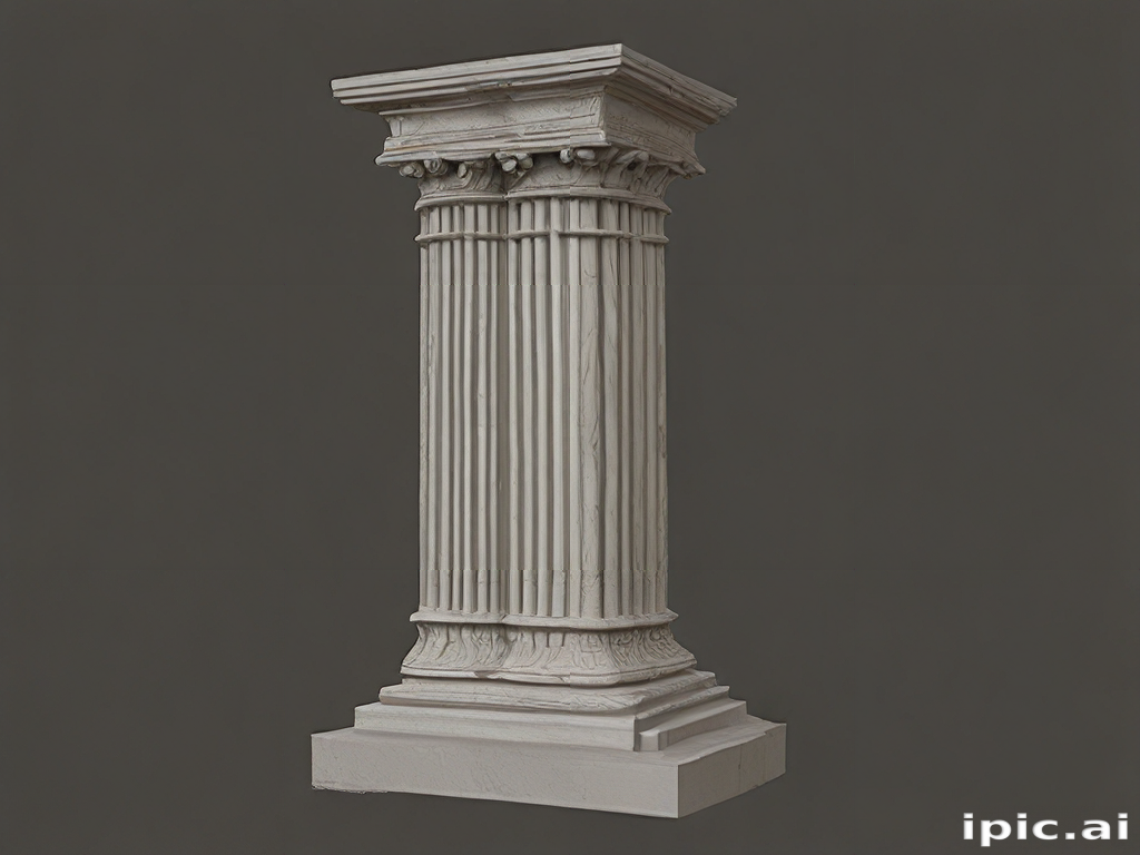 Elegant Classical Column Featuring Corinthian Style with Intricate ...