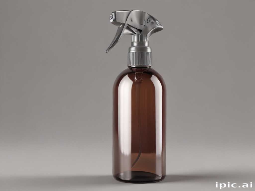 Elegant Brown Spray Bottle with Silver Nozzle for Versatile Use