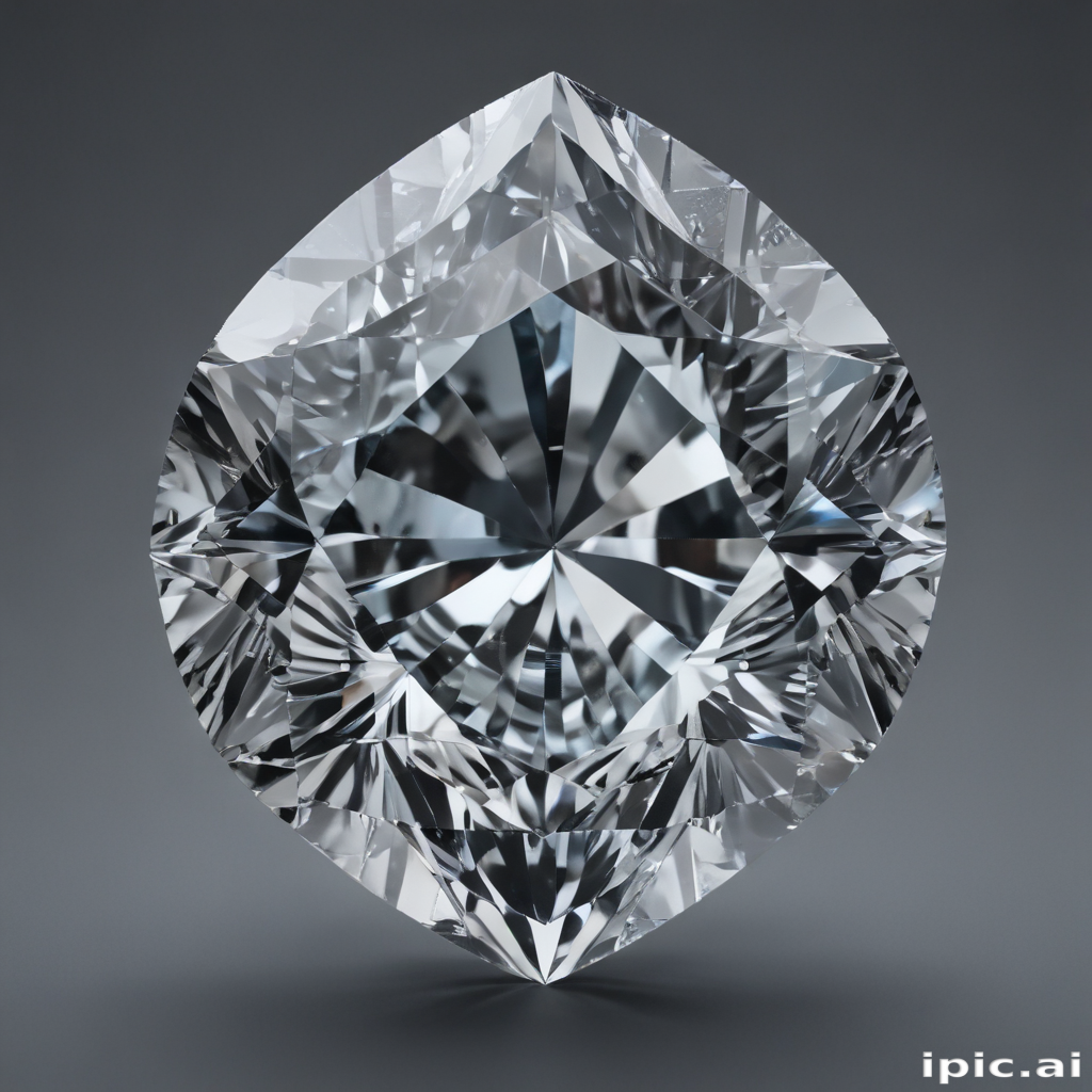 Stunning Close-Up of a Brilliantly Cut Diamond with Sparkling Facets