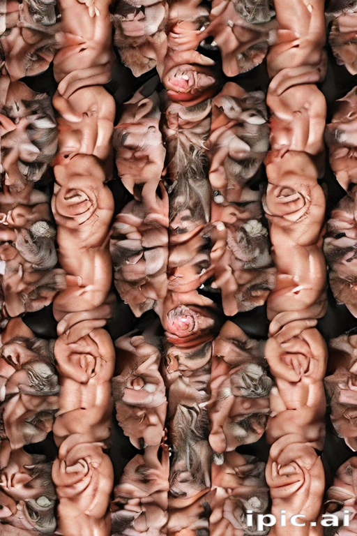 Abstract Composition Featuring Intertwined Human Forms in Distorted ...