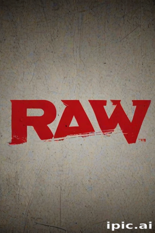 Bold and Striking Design Featuring the Word 'RAW' on Textured Background