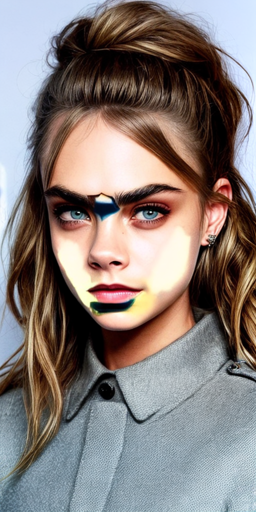 cara delevingne face detail