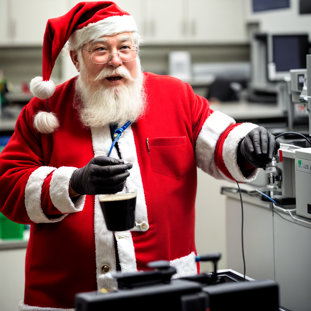 santa clause in chem lab
