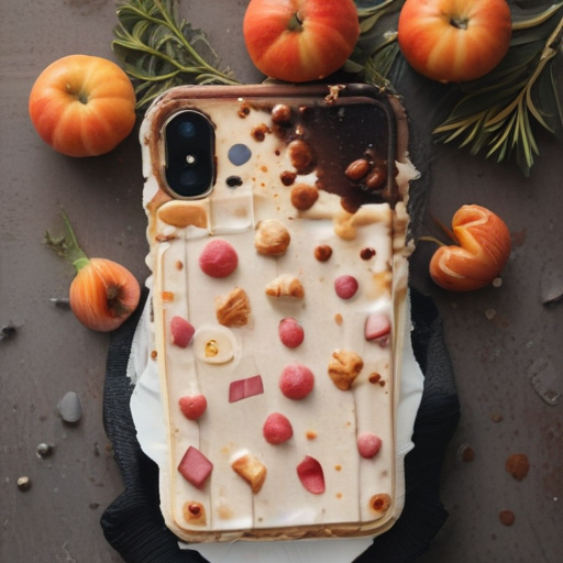A Creative Dessert Inspired by a Phone, Featuring Colorful Toppings and ...
