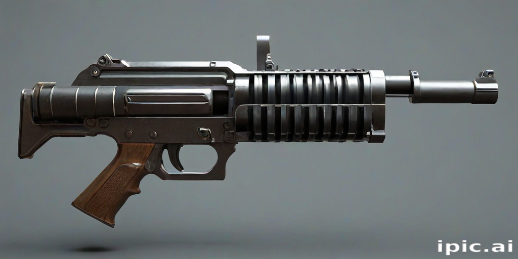 Detailed Side View of a Modern Tactical Multi-Function Firearm Design