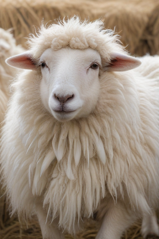 sheep covered in feathers