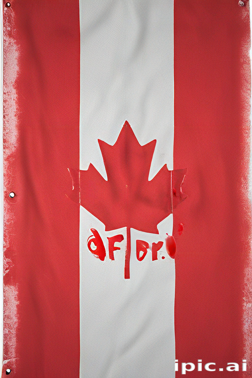 Creative Interpretation of the Canadian Flag with Unique Artistic Touch