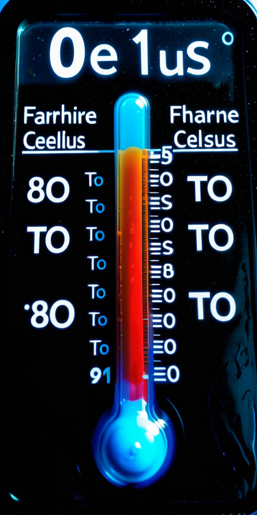 Temperature Gauge Displaying Fahrenheit and Celsius Readings with Clear ...