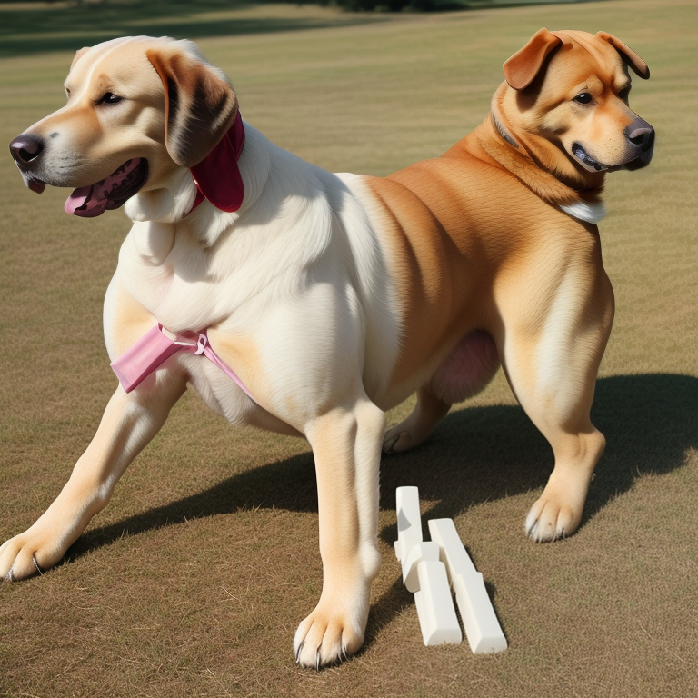 Two Playful Dogs Enjoying a Sunny Day in the Park Together