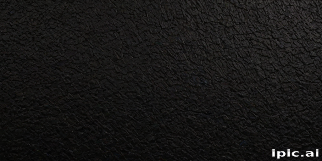 Close-Up View of Textured Black Surface with Intricate Patterns and Depth