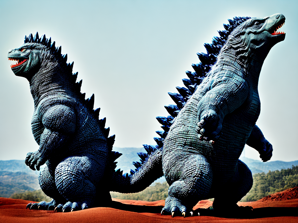 godzilla drinking coffee