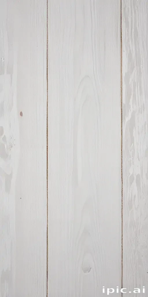 Close-Up View of Smooth, White-Washed Wooden Planks with Natural Grain ...