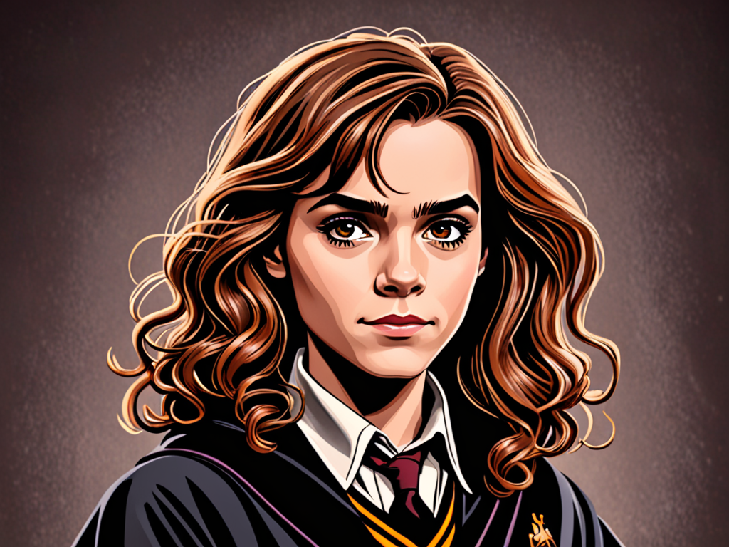 Hermione Granger cartoon style