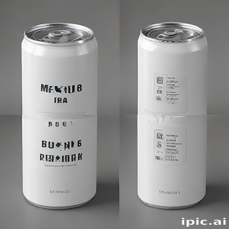 White Can Design Featuring Unique Typography and Creative Labeling Elements