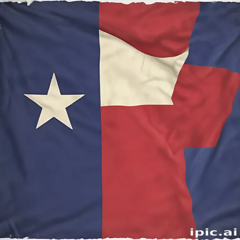 Vibrant Close-Up of the Iconic Texas Flag with Bold Colors.