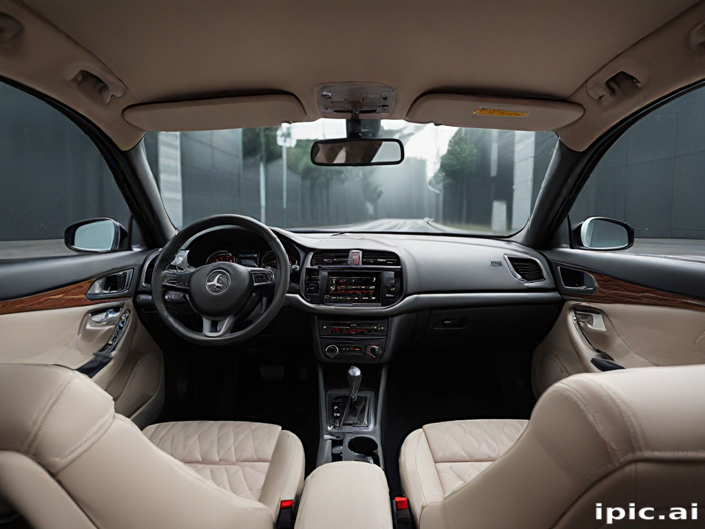 Luxurious Interior of a Modern Car Showcasing Elegant Design and Comfort