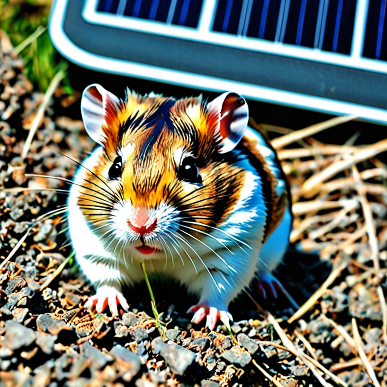 A solar panel hamster hybrid