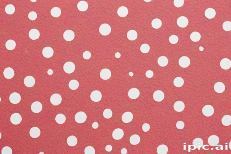 Playful Polka Dots on a Vibrant Coral Background: A Whimsical Design