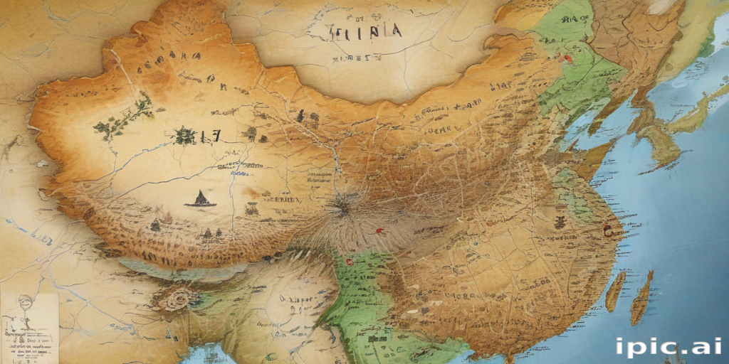 Intricate Vintage Map Showcasing the Geography and Regions of Asia