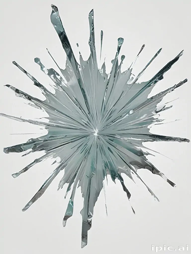 Intricate Glass Art Piece Radiating an Explosive Starburst Design