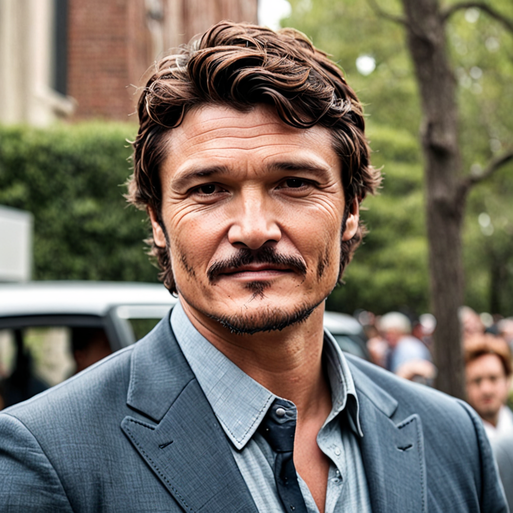 Pedro Pascal mix with batman and iron man