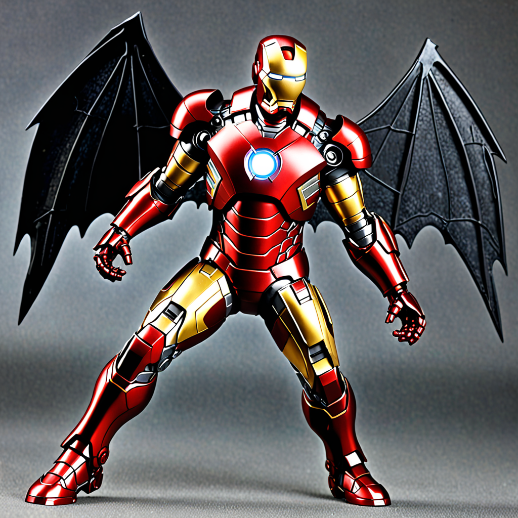 IRON MAN MIX WITH BOSS ZOMBIE AND BAT WINGS