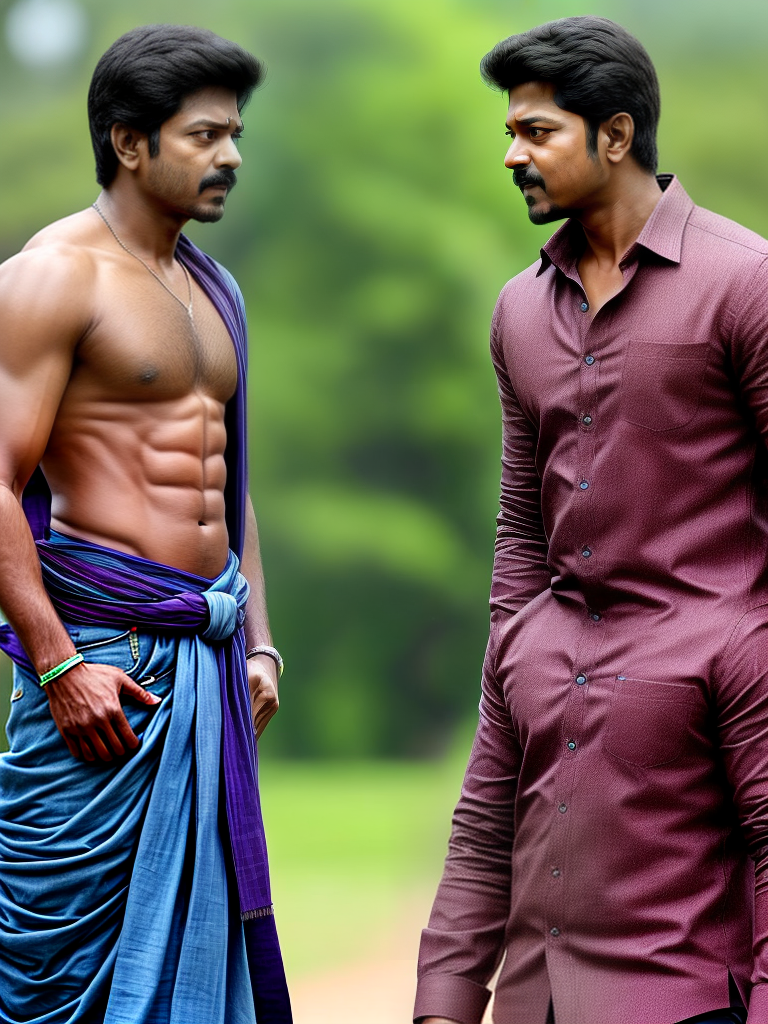 And two persons look at each other side by side.One is Tamil Actor ...