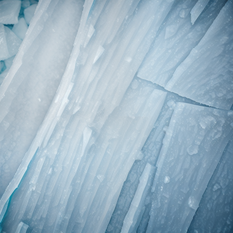 Stunning Close-Up of Ice Layers Forming in Natural Geometric Patterns