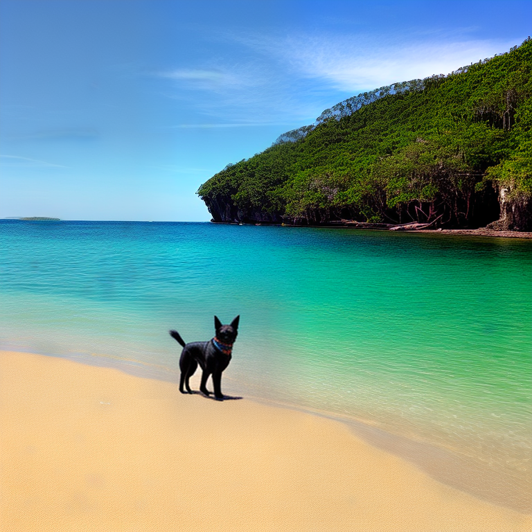 In a sunny day, Max the explorer dog meets his friends at the beach. He ...