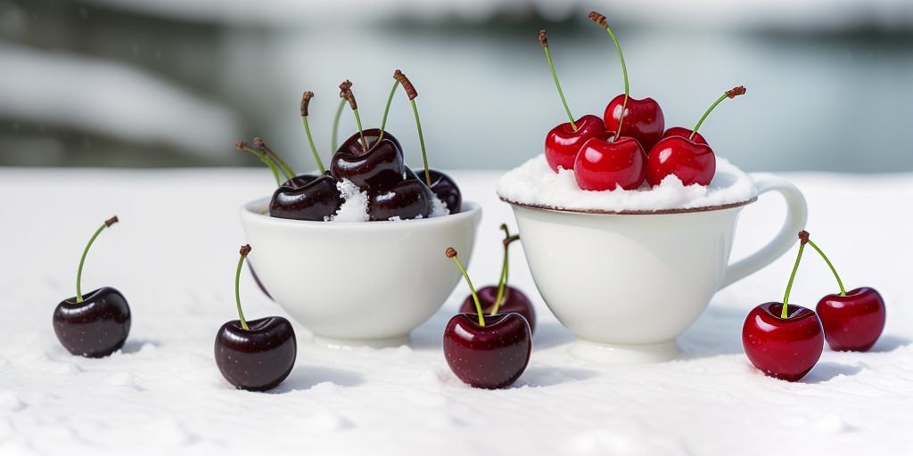 Vibrant Red Cherries Displayed Beautifully in a Flat Arrangement.