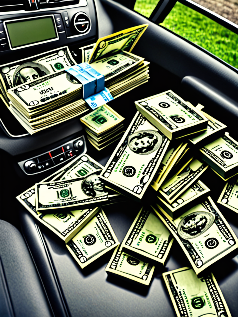 Car with money