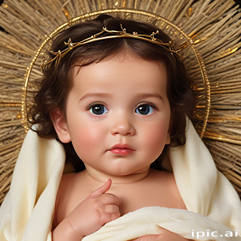 Divine Innocence: A Cherubic Child Radiating Peace and Purity