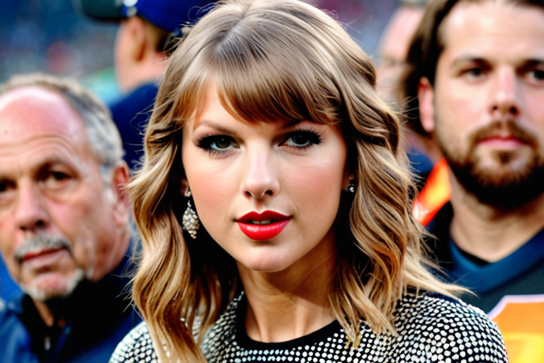 Taylor swift at a football game