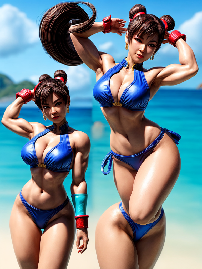 Create chun li from street fighter in bikini