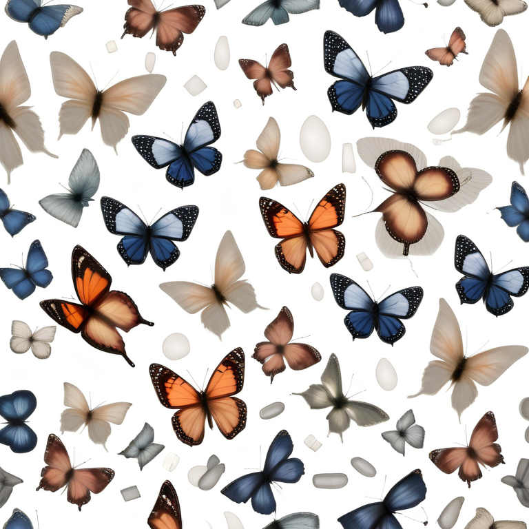 A Colorful Array of Butterflies in Various Shades and Patterns Displayed