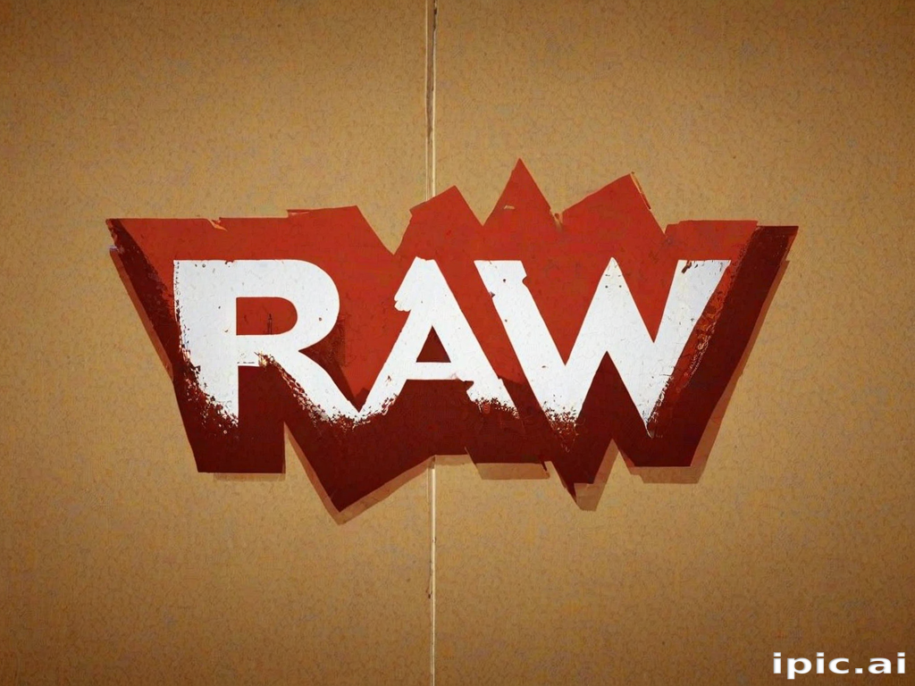 Creative Graphic Design Featuring Bold Letters Spelling Out the Word 'RAW'