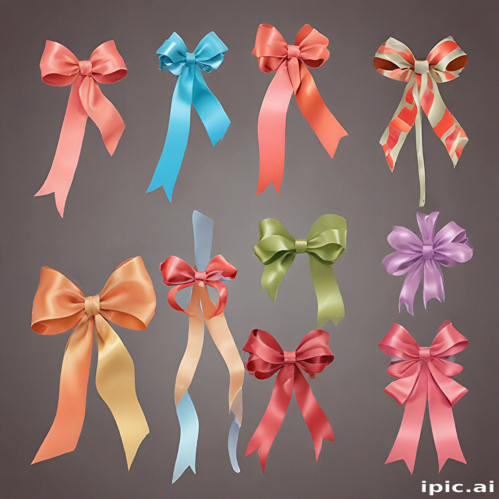 Colorful Collection of Decorative Bows for Various Gift Wrapping Occasions