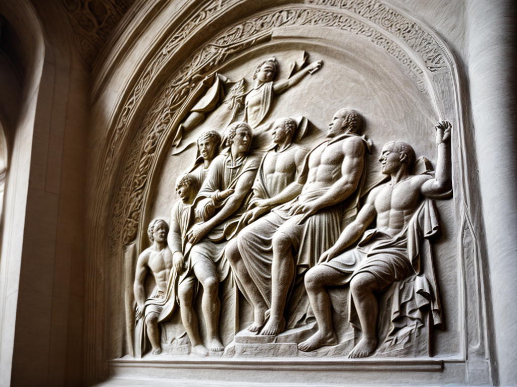 bas-relief in the interior