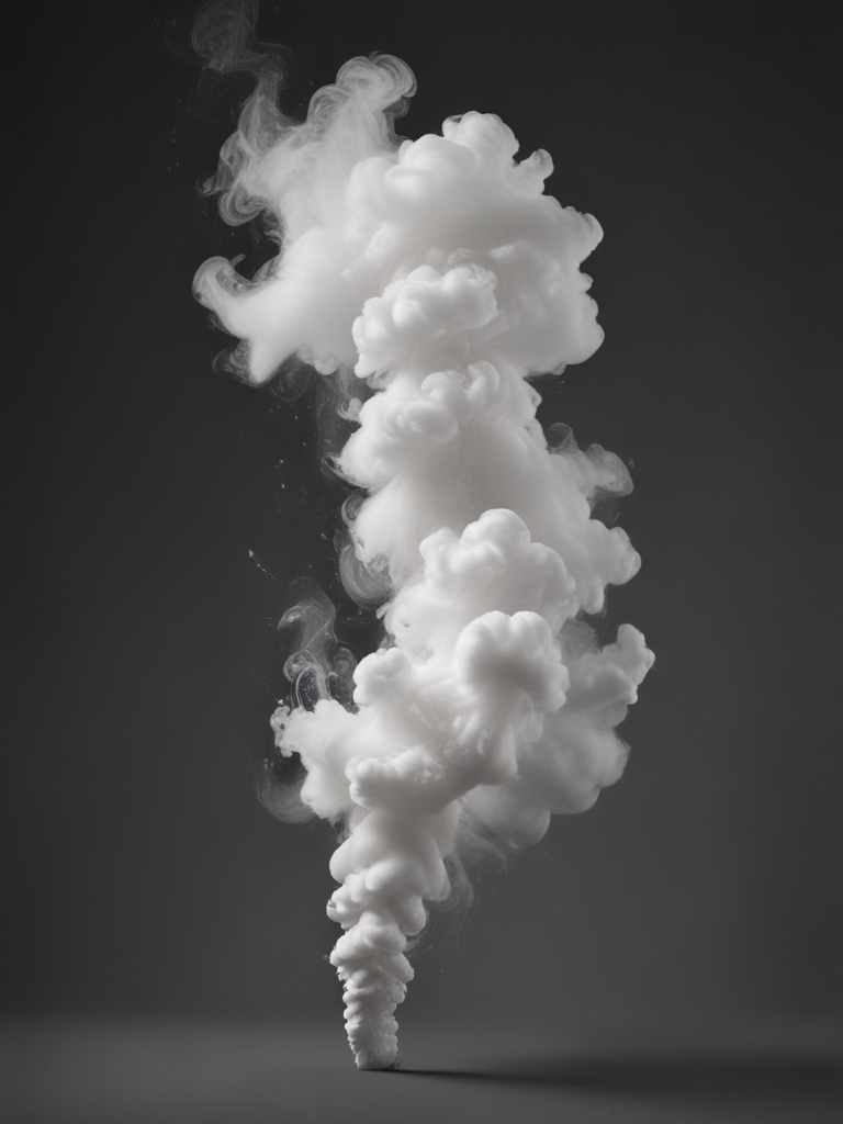 Majestic Whispers of White Smoke Rising Gracefully into the Air