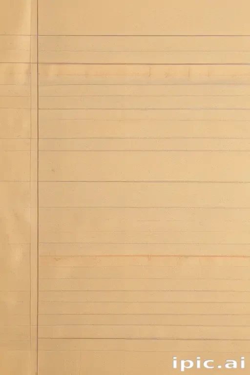 Blank Yellow Note Paper with Light Guideline for Writing or Drawing