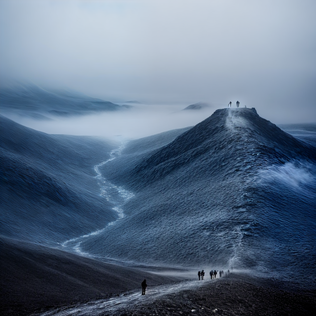 nightmare Nightmares under fog and darkness with ice ice bridges above ...