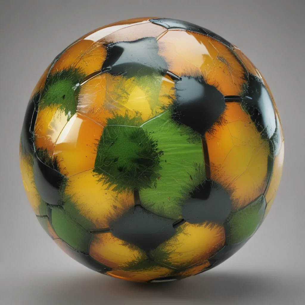 A Vibrant and Artistic Soccer Ball Showcasing Unique Colorful Patterns ...