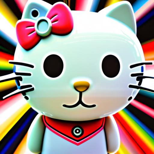 emo hello kitty in fisheye