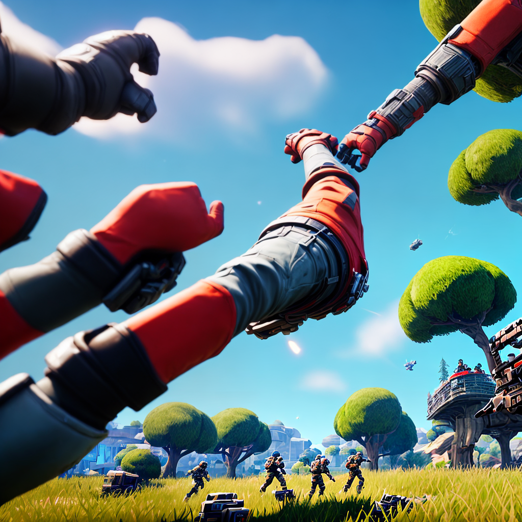 epic Fortnite gameplay screenshot for YouTube thumbnail