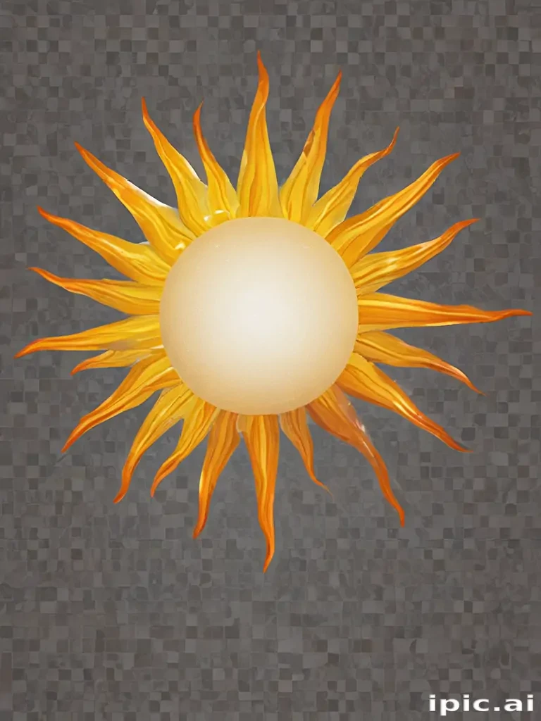 A Bright and Radiant Sunlight Fixture Illuminating a Decorative Wall.